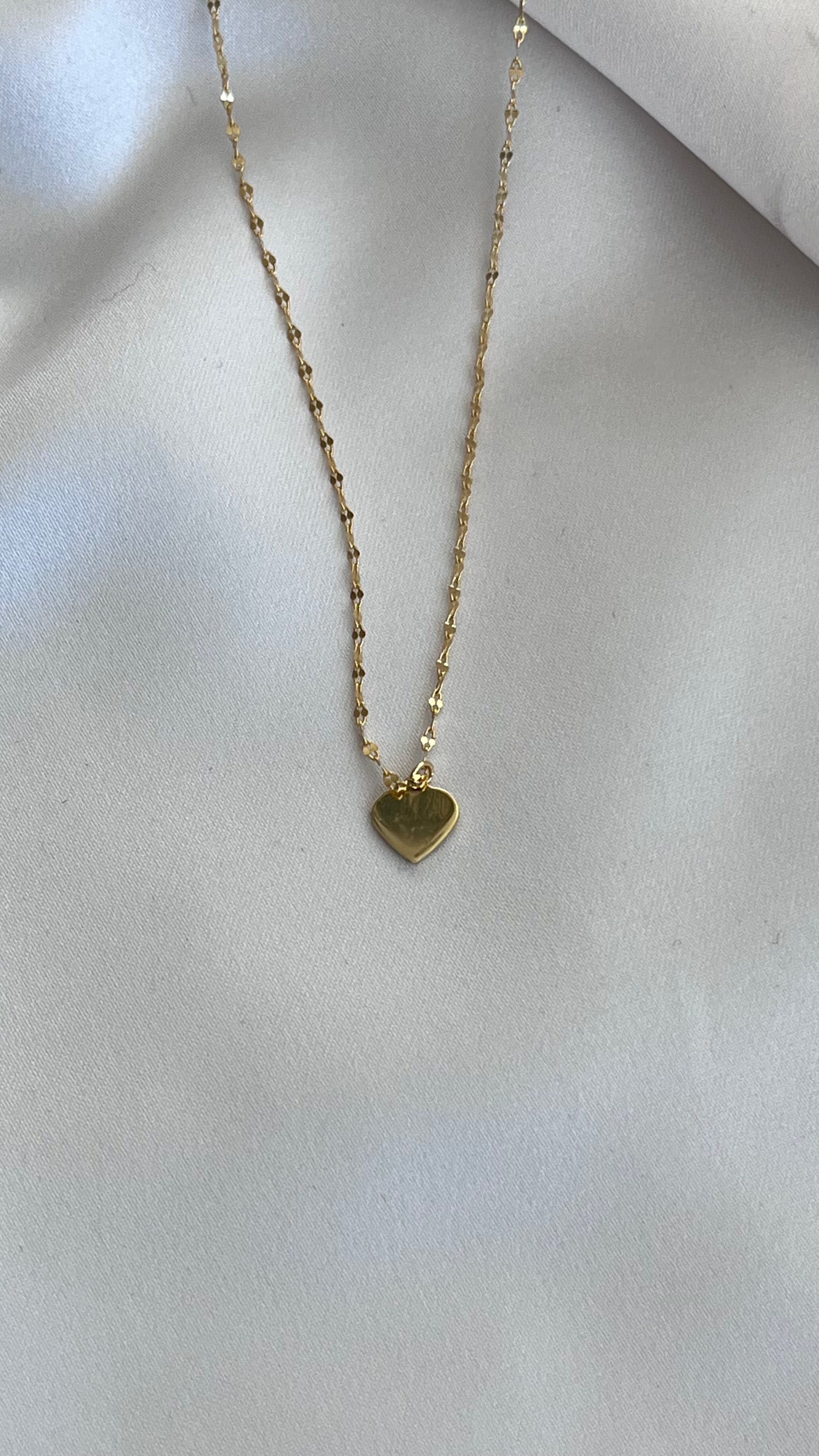 COLLAR CADENA MARTELADA DIJE CORAZÓN – Geodai Jewelry Design
